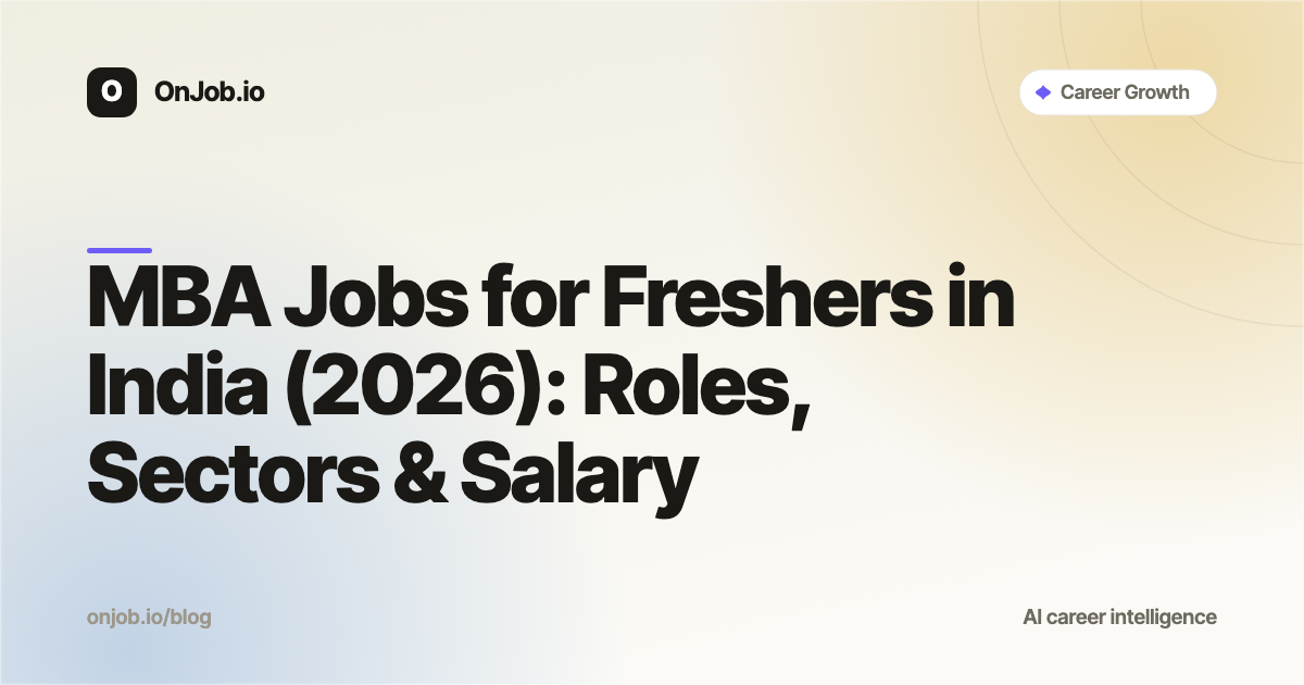 MBA Jobs for Freshers in India (2026): Roles, Sectors