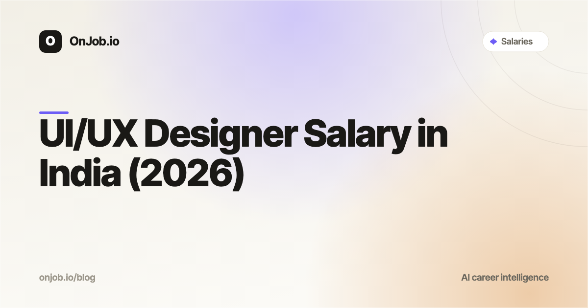 UI/UX Designer Salary in India (2026) | OnJob.io